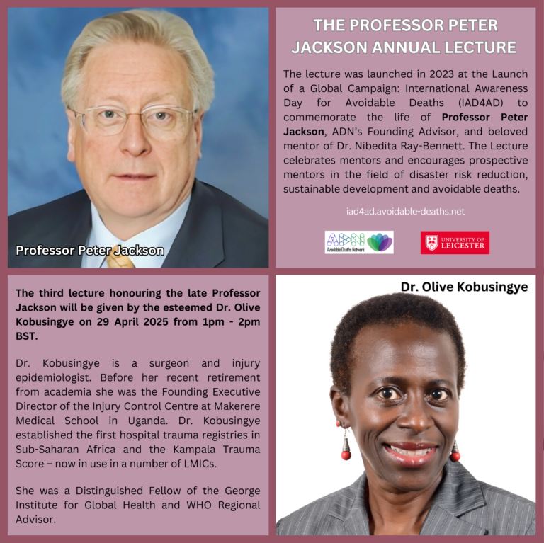 Professor Peter Jackson 2025 Lecture | Avoidable Deaths Network